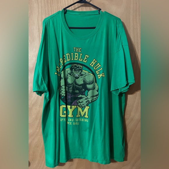 Tops | Incredible Hulk Gym Green Shirt | Poshmark